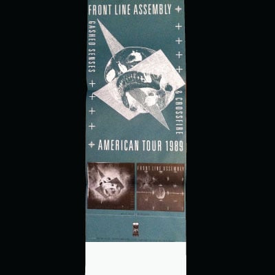 FRONT LINE ASSEMBLY-Gashed Senses & Crossfire /1989 PROMO Poster | Wax ...