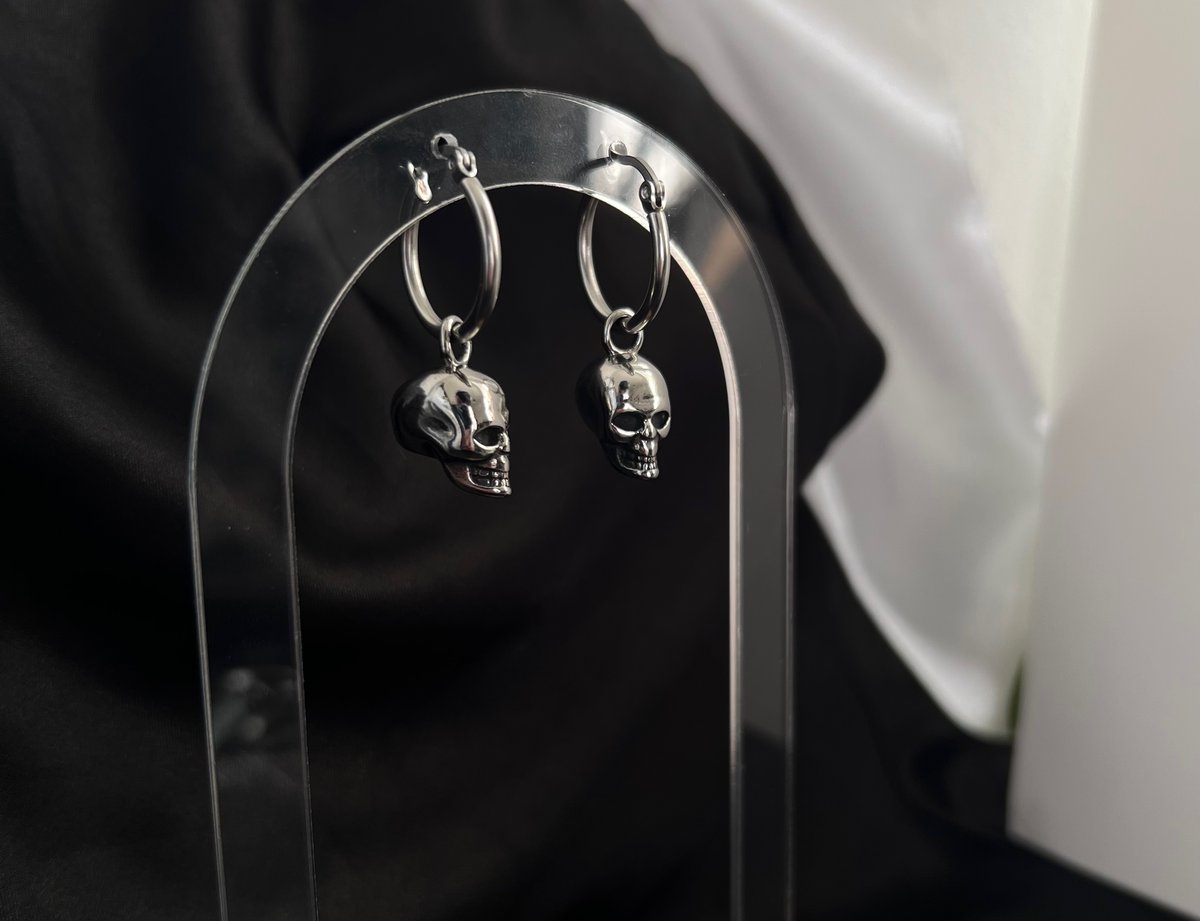 Skully Hoops | Black Hearts Jewellery