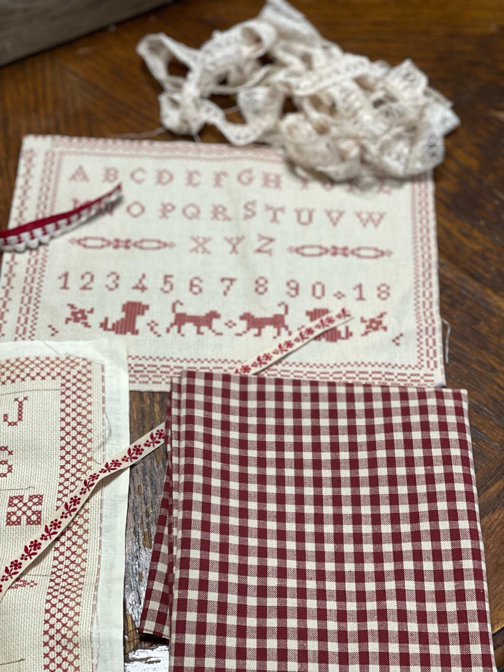 French Sampler stitch kit | Linen Closet Designs