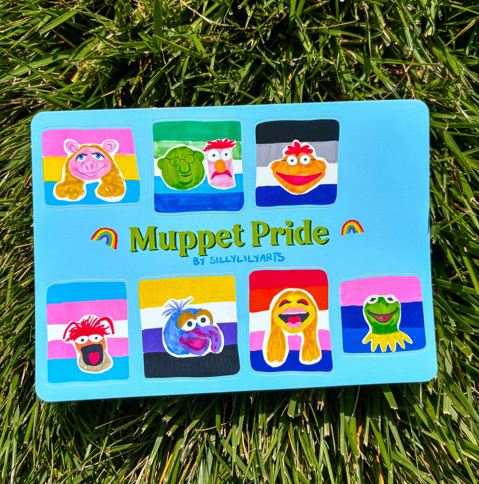 Muppet Pride Flags Sticker Sheet | Silly Lily Arts
