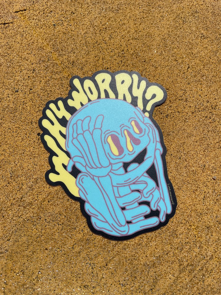 Why Worry? Sticker | EMMA ATTERBURY