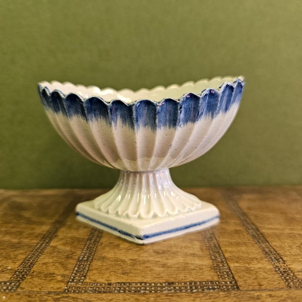 Antique Georgian Pearlware Open Salt | The Ink Jar