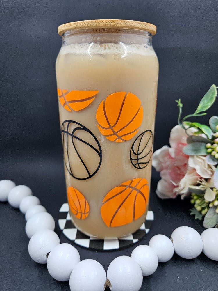 Libbey Glass Can Cup 18oz – Basketball | Craft Cut