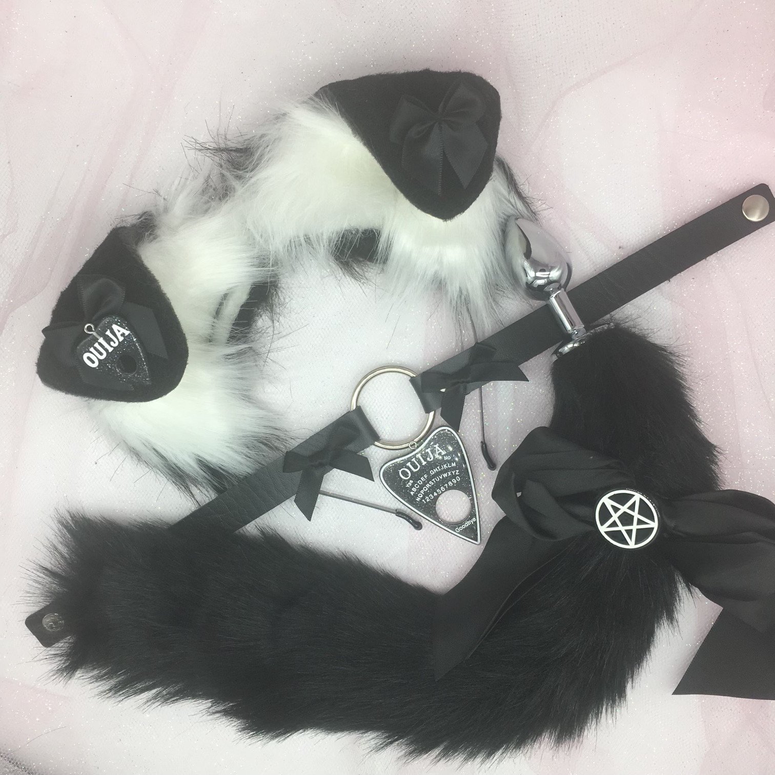 Ouija Kitten Black / White Petplay Set 🐾 | Daddies Little Monsterz