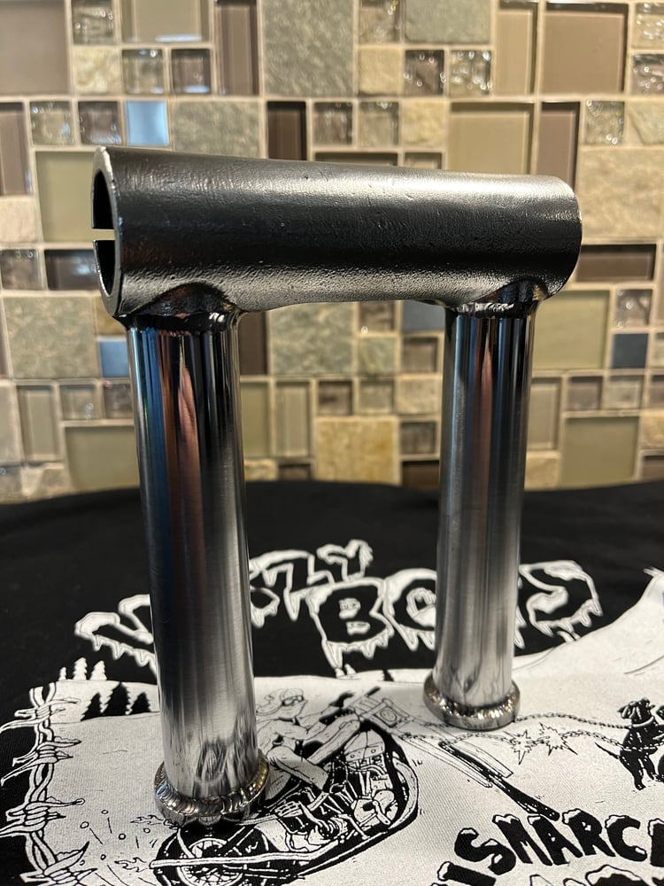Stainless Extended Cast Riser With Chrome Drag Bar | Vitzyboys Choppers