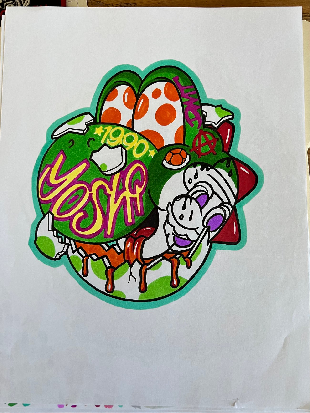 Original DMT Yoshi Art | Dark Matter Theory