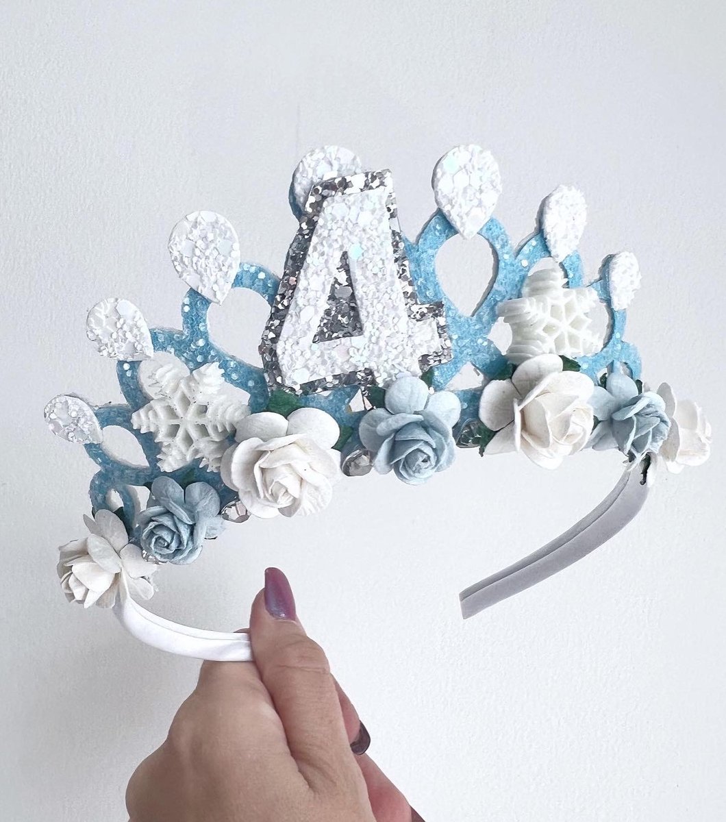 Snow Flake birthday tiara crown ice princess tiara | Halle Bella's ...