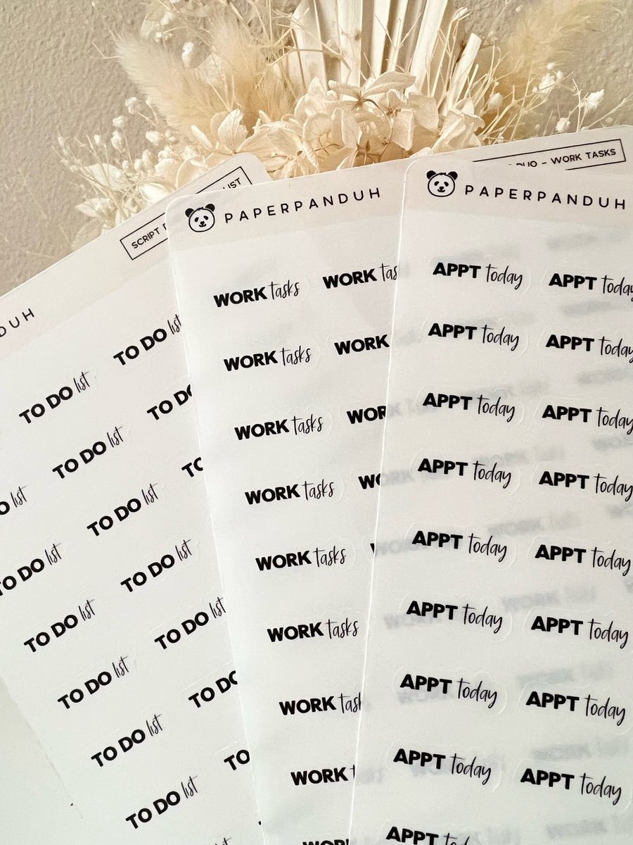 Transparent Script Duos | paperpanduh
