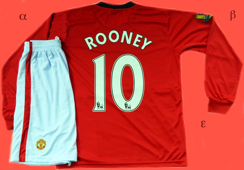 Alpha Soccer Shop — Manchester United Home Kit Rooney Long Sleeves