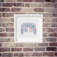 GameCube Controller Cross Stitch PDF Pattern | The Needle & Floss