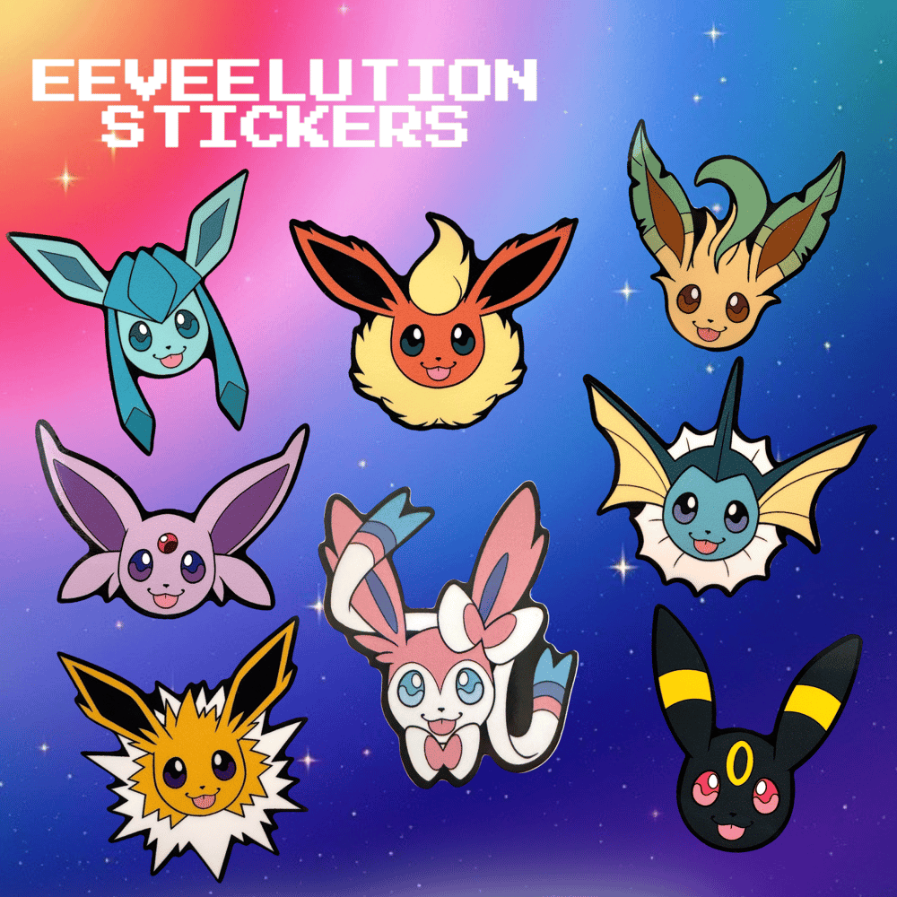 EEVEELUTION STICKERS | CorgiBeans