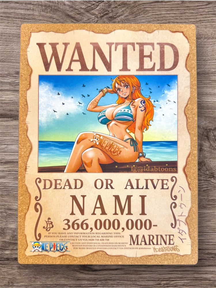 LE:10 Nami Wanted Poster w/ idabtoons (6 left) | Mattitudemats