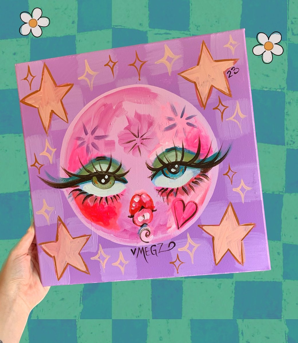 PURPLE STARZ MOON (original) | ART BY MEGZ