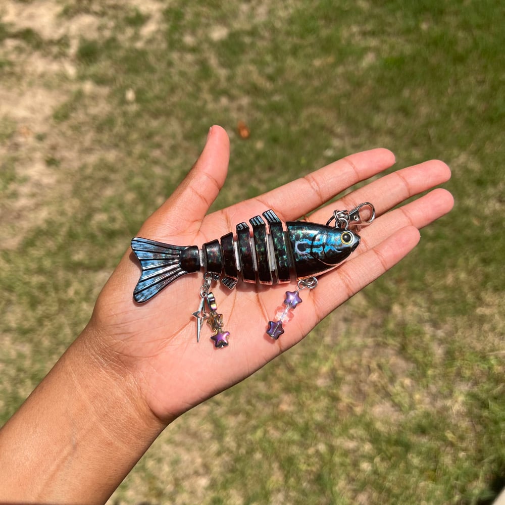 oil slick fish keychain | Squidiota