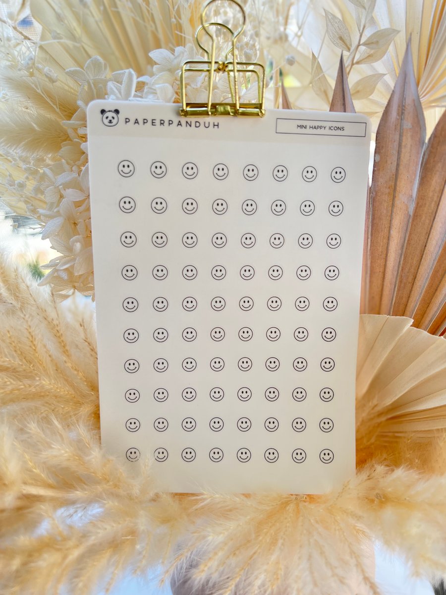 Small Happy Icon Stickers | paperpanduh