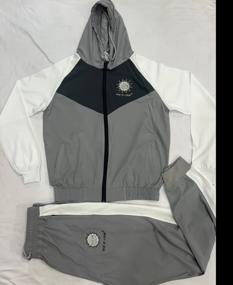 COLOR BLOCK FULL ZIP UNIT - G/W/DG | We R One