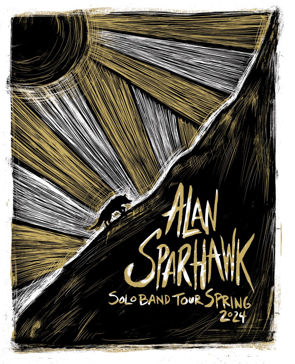 Alan Sparhawk poster | Ground Up Press: Artwork by Dan Grzeca