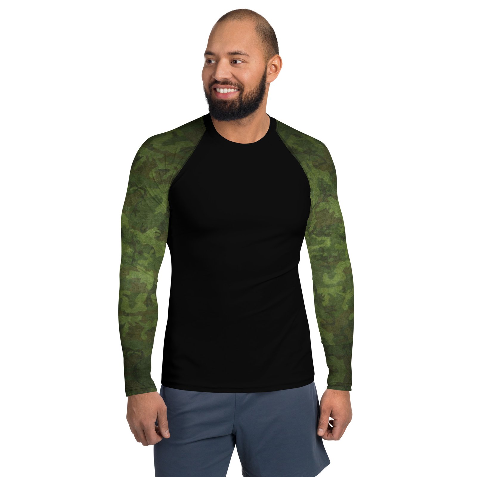 Enigma Camo Green Men's Rash Guard | Reformed By Iron
