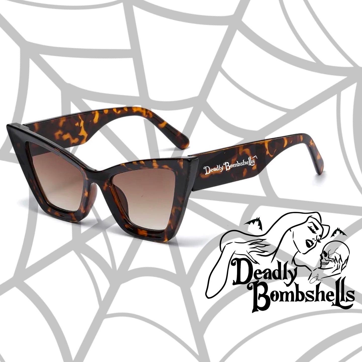 Deadly Bombshell- Cat Eye Sunglasses-Leopard | Deadly Bombshells