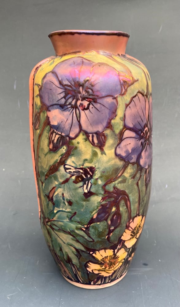 “Cranesbill” reduction lustre vase | Jonathan Cox Ceramics