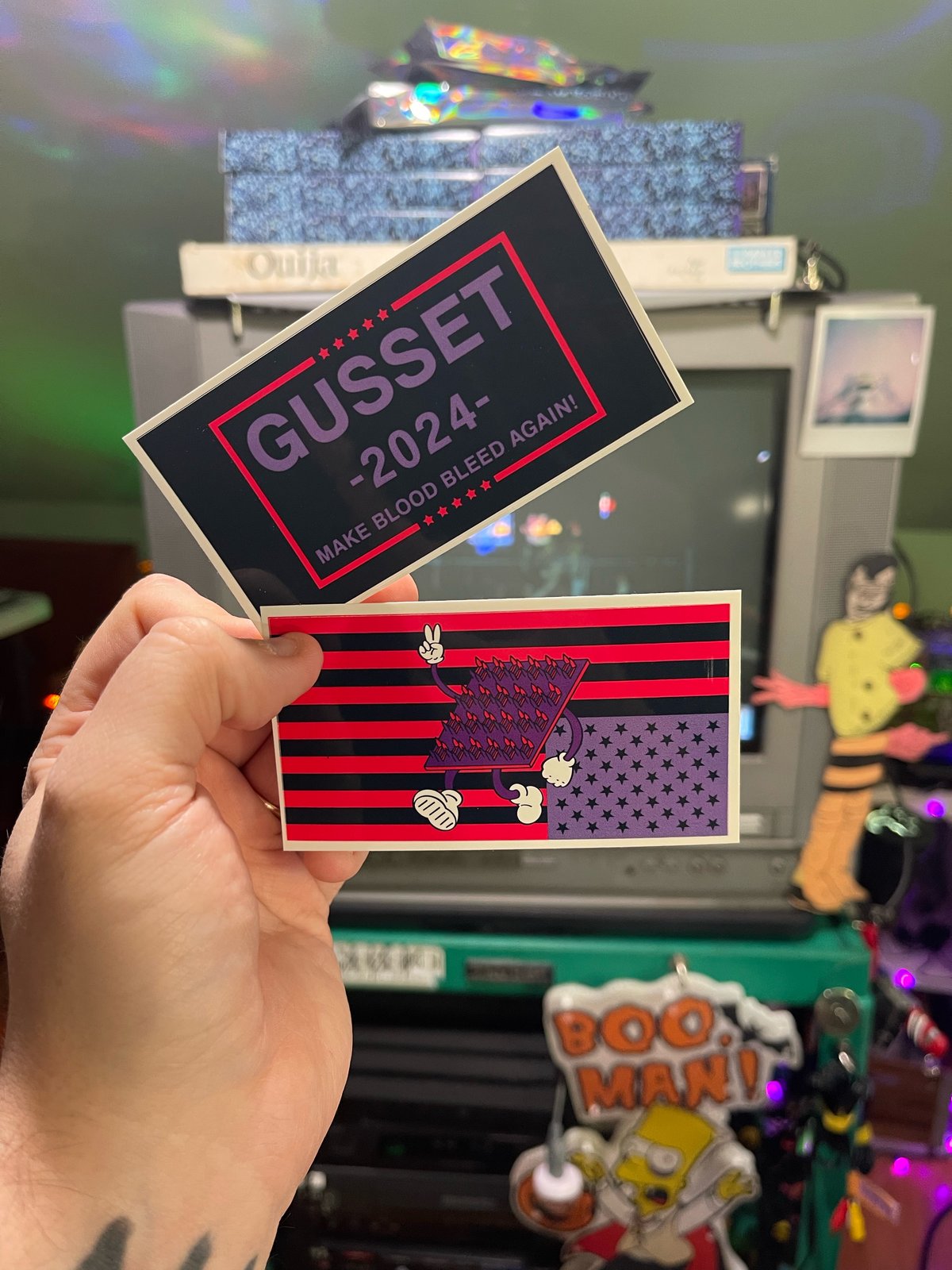 Gus Gussett for Ministry of Violence 2024 - Sticker 2 Pack | Hull Kogan