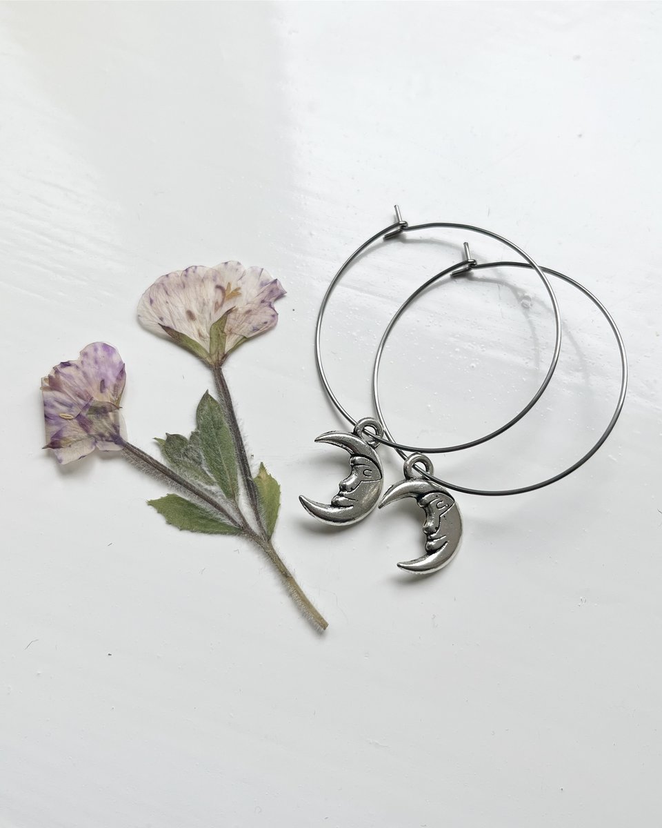 Moon Hoops | Jewelleryboxhouse