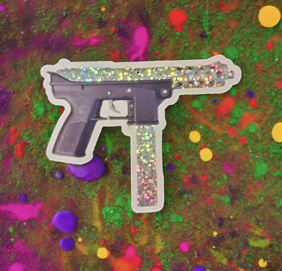394. Glitter Girl Sticker | Gun Slaps