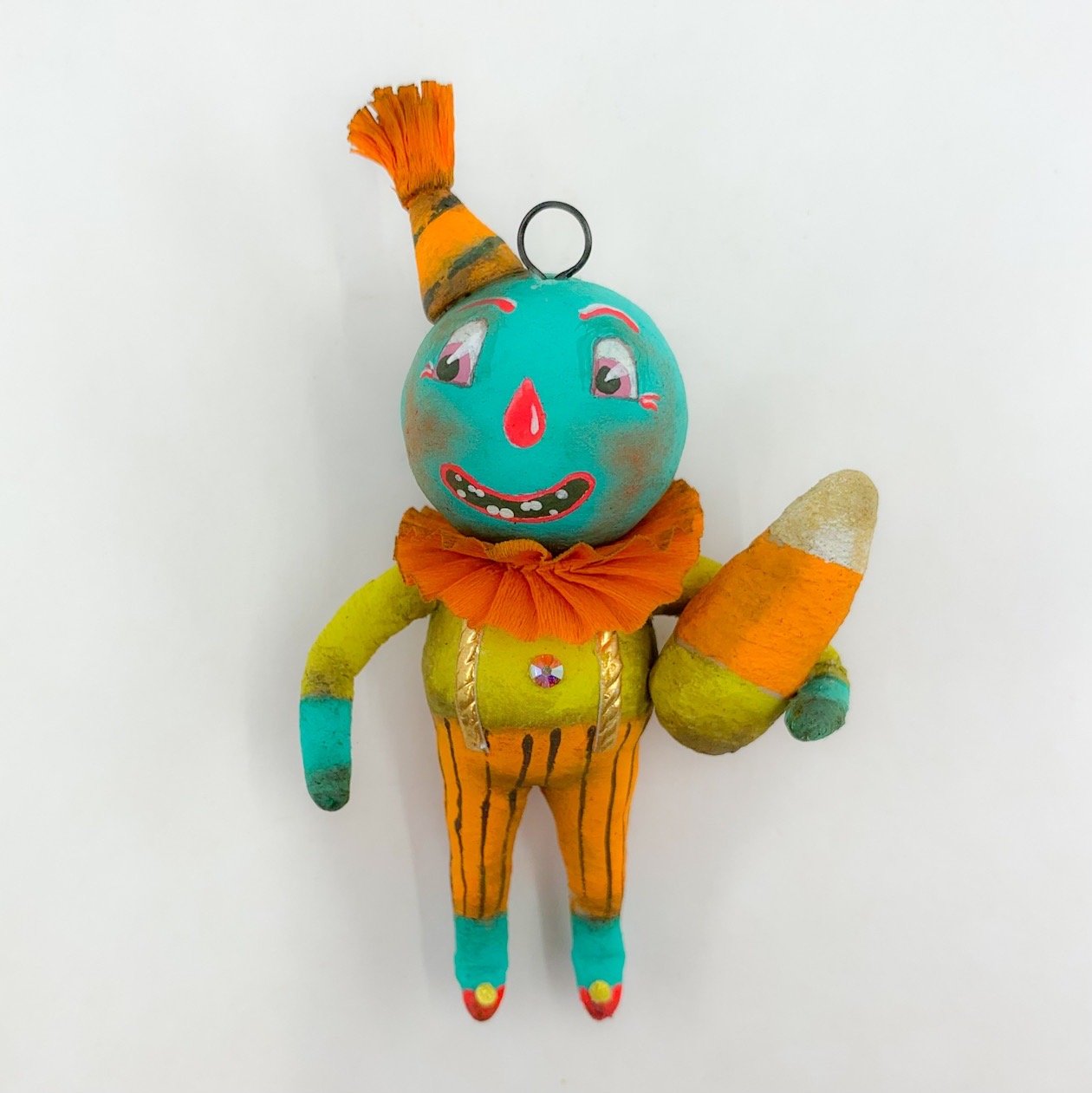 Vintage/Antique Inspired Candy Corn Goblin | Spun Cotton Ornament Co.