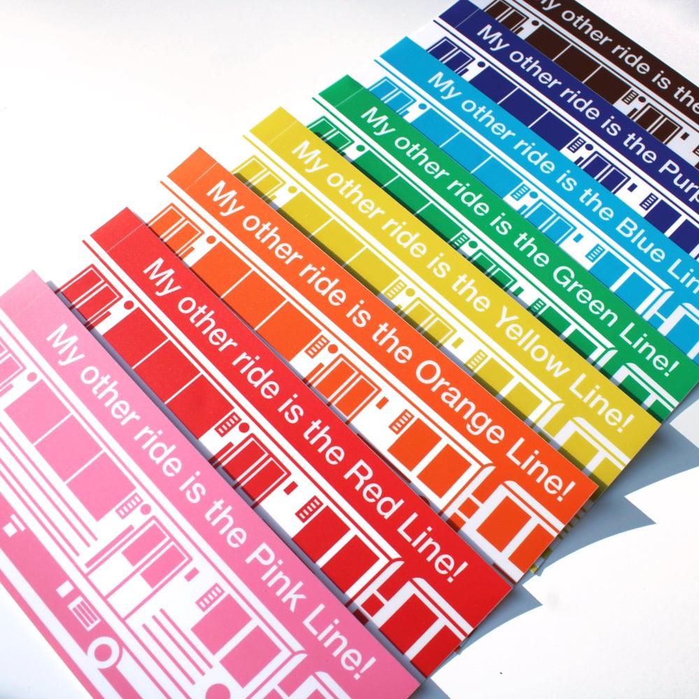 Chicago “L” Bumper Stickers | Microbiome Arts