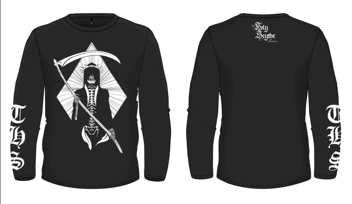 Black Diamond Reaper Long Sleeve T | The Holy Scythe Tattoo