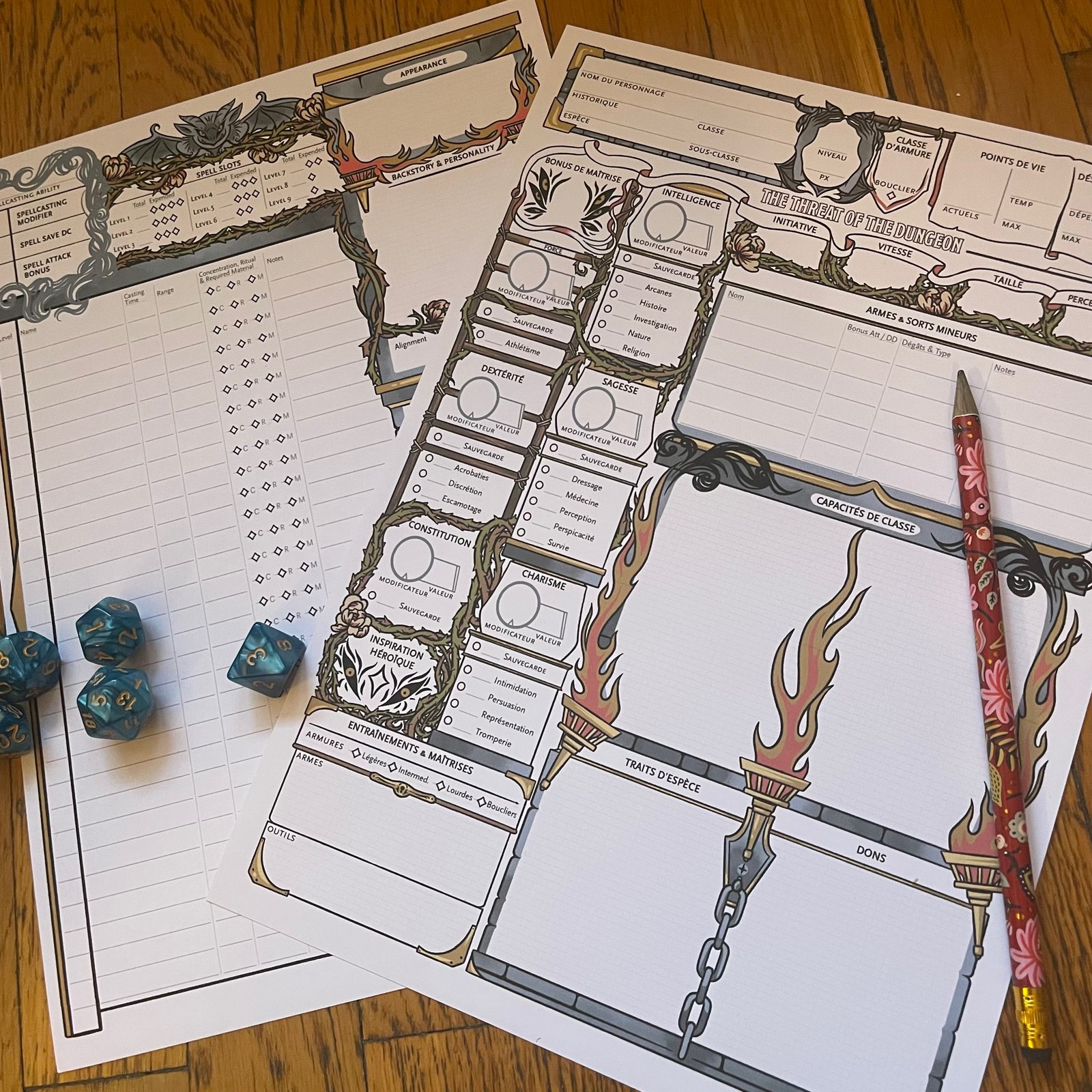 D&D Character Sheet New Version 2024 • FR / EN | Zapatrax