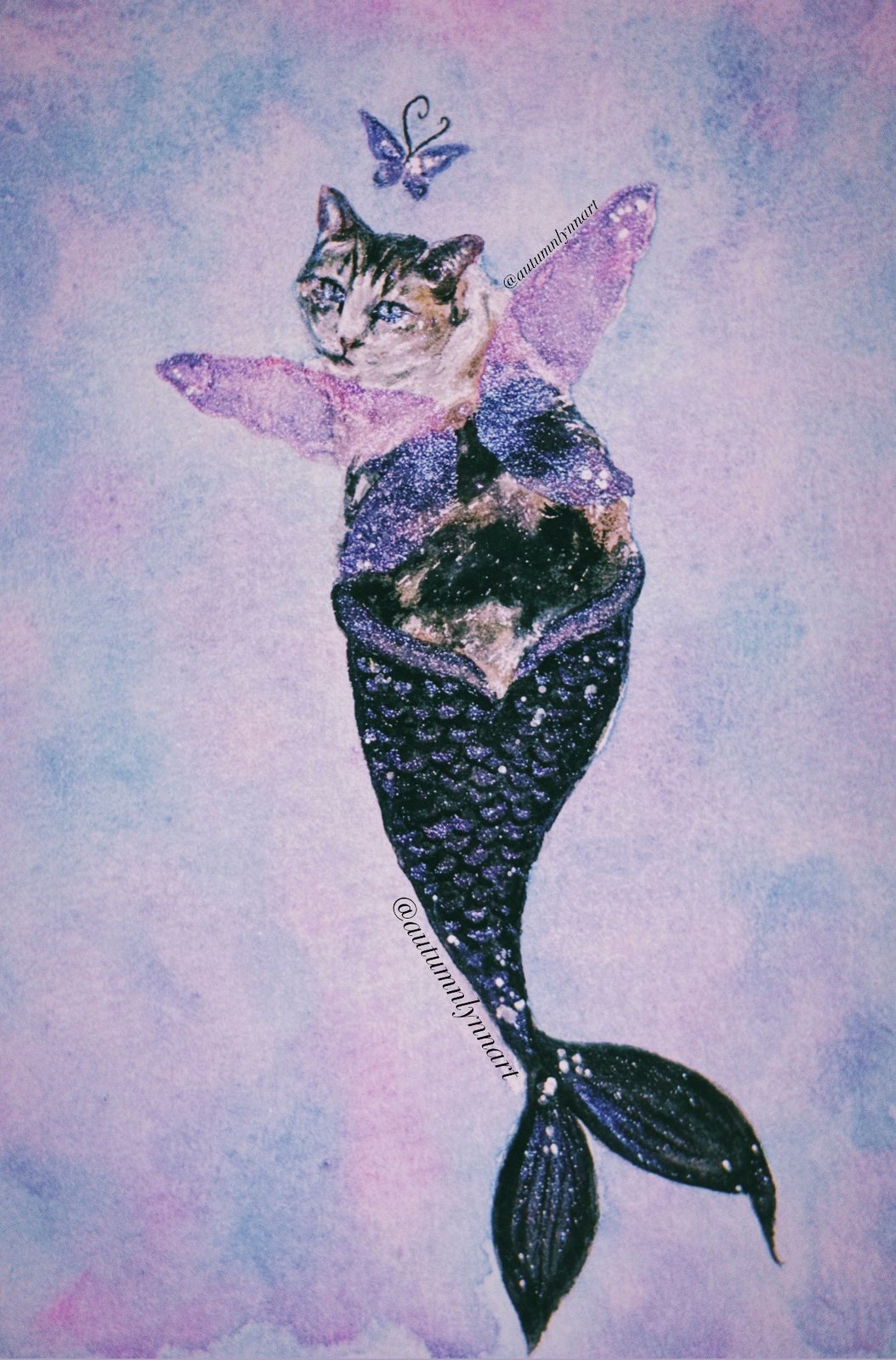 ‘Fairy Mercat’ Embellished Art Print | Autumn Lynn Art