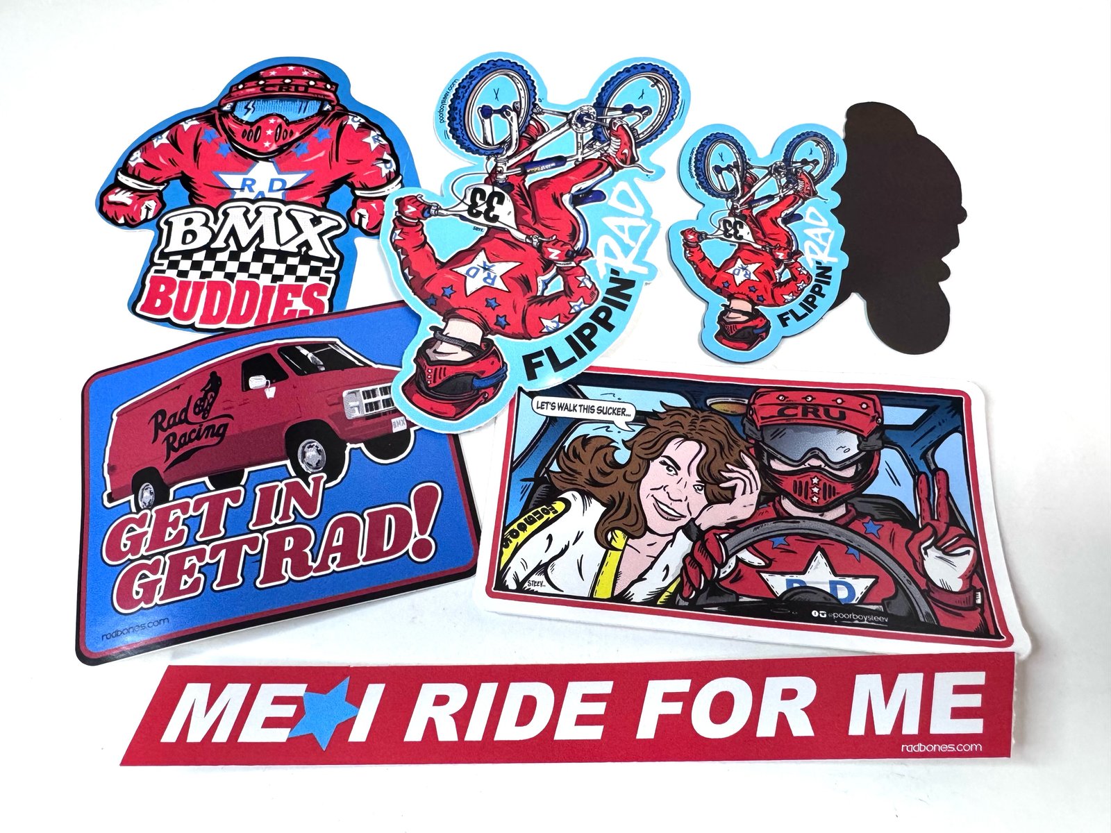 FLIPPIN RAD STICKER SET | POOR BOY STEEV STORE