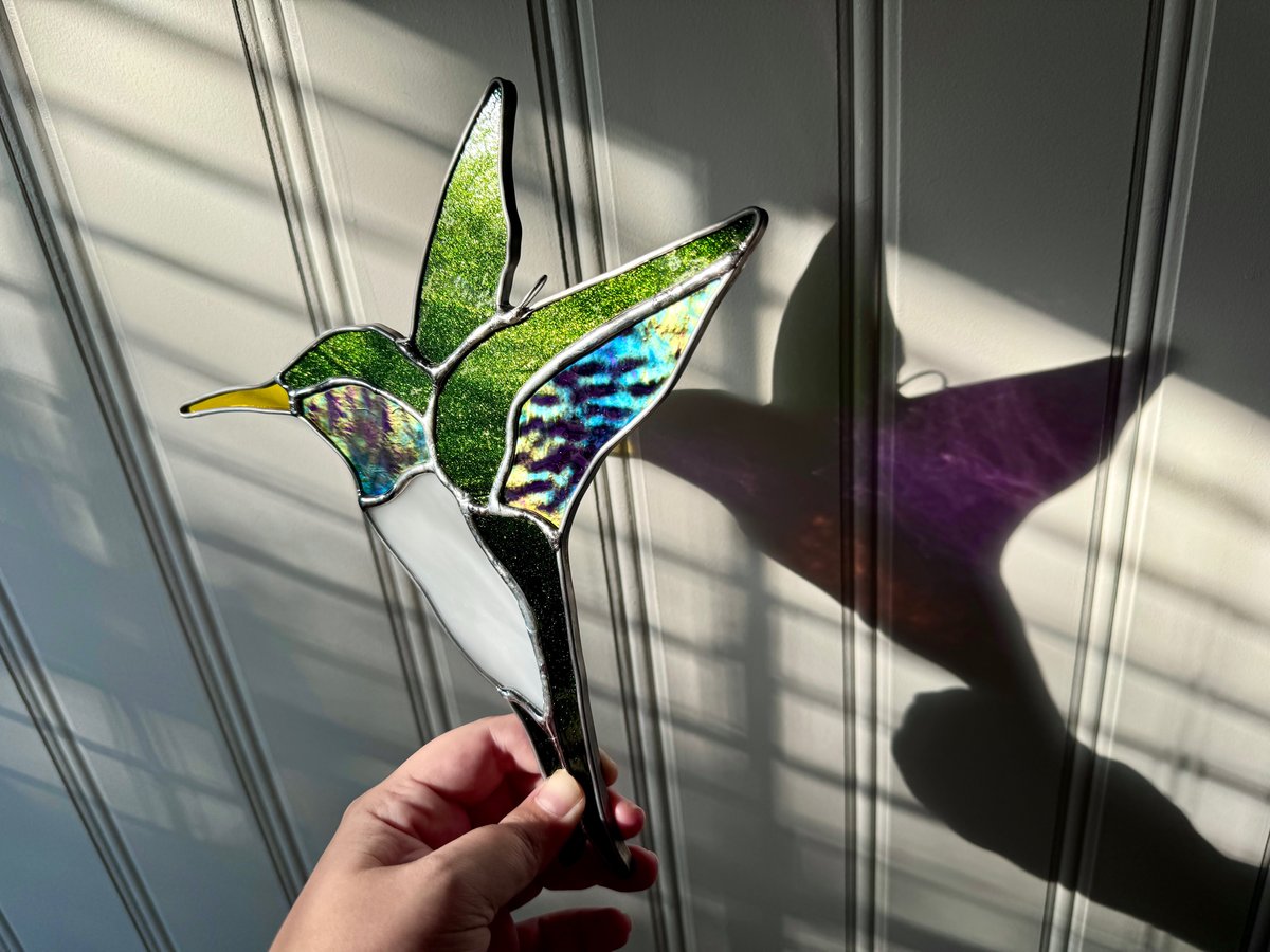 Hummingbirds | Floating Color Stained Glass