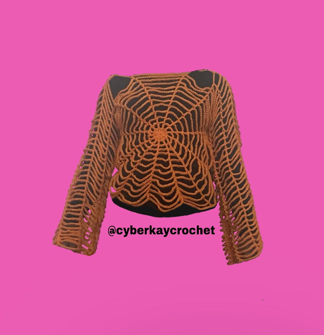 Spider Web Mesh Top | CyberKayCrochet