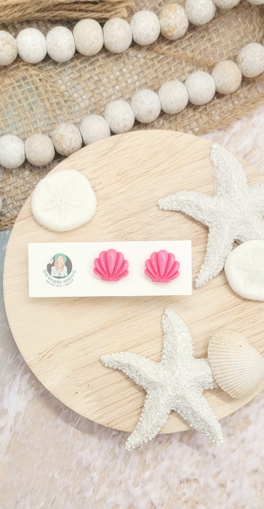 Coastal Crush Shell Studs | Iron Valkyrie Handmade