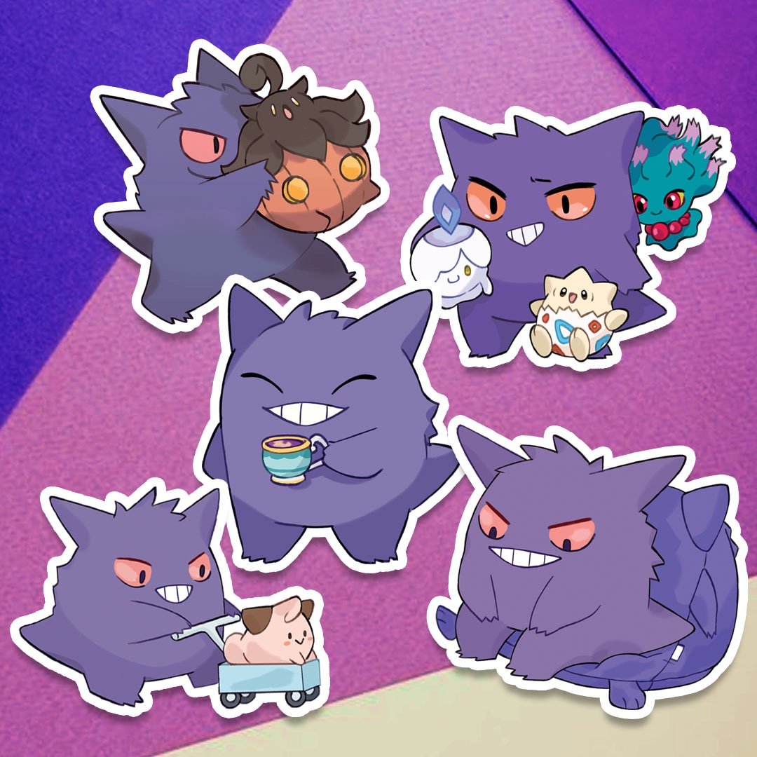 Gengar Family Stickers | yumbrite