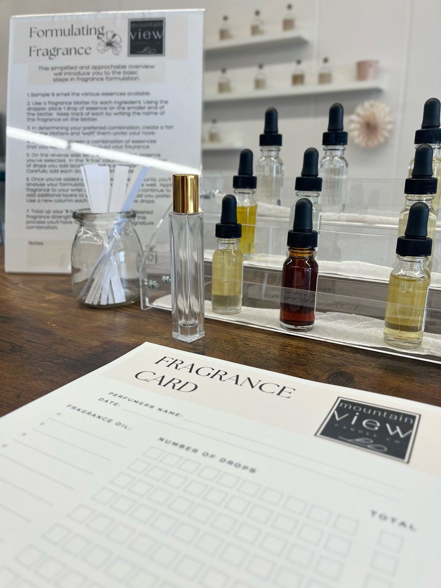 Formulate Your Own Perfume Class | mountain view candle company