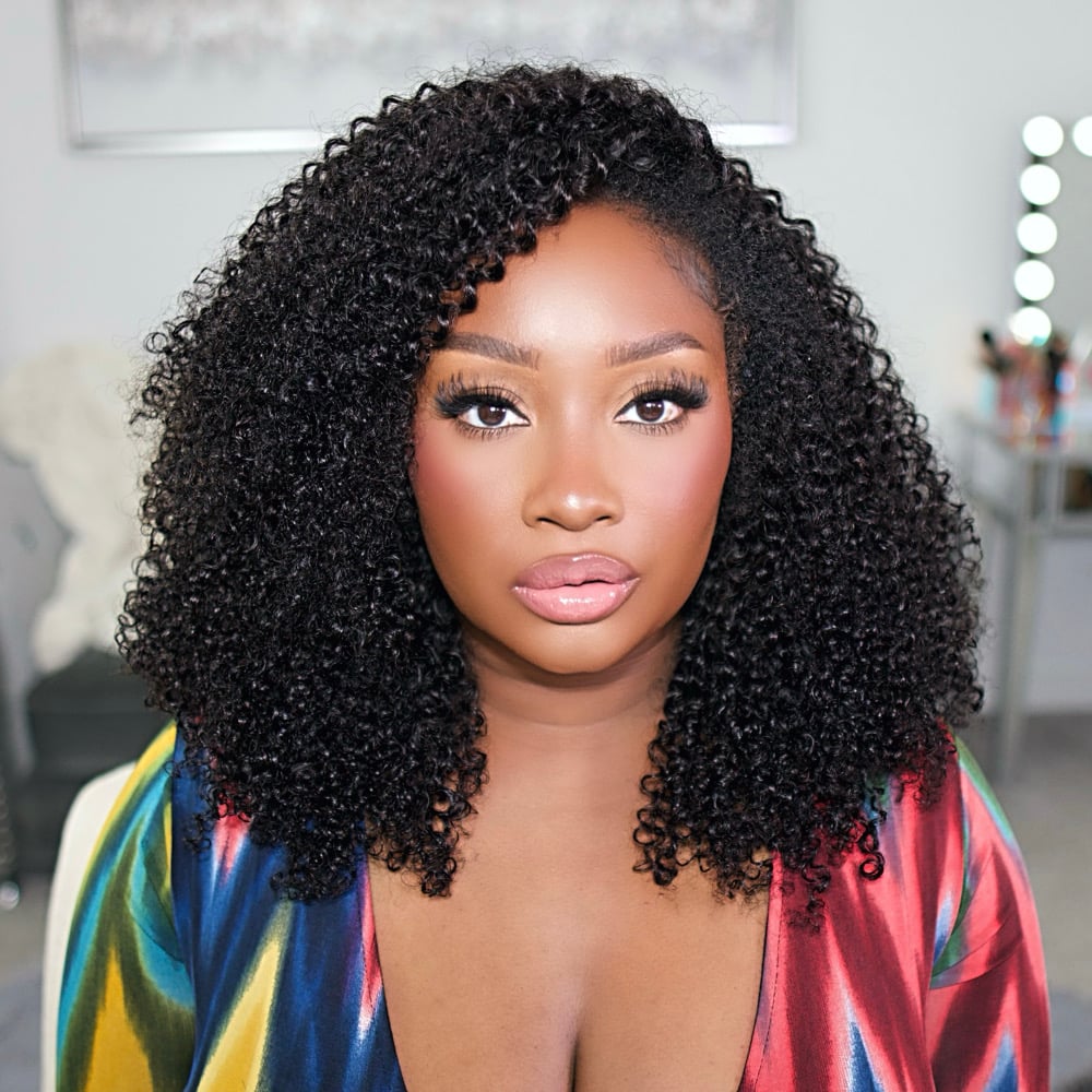 250% Density Kinky Curly Flip Over Half Wig (from Geeta Hair ...