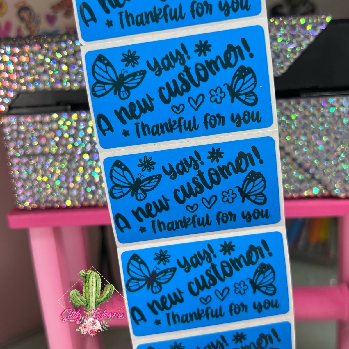 Yay! A New Customer Stickers | Glitz + Blooms