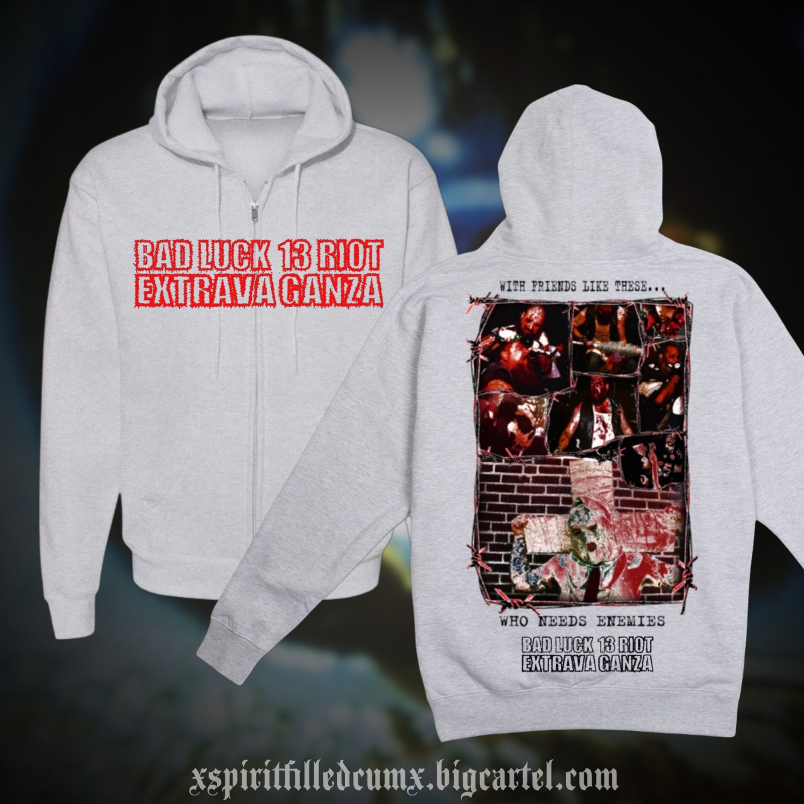 BAD LUCK 13 RIOT EXTRAVAGANZA - ZIP UP | xSFCx Merch