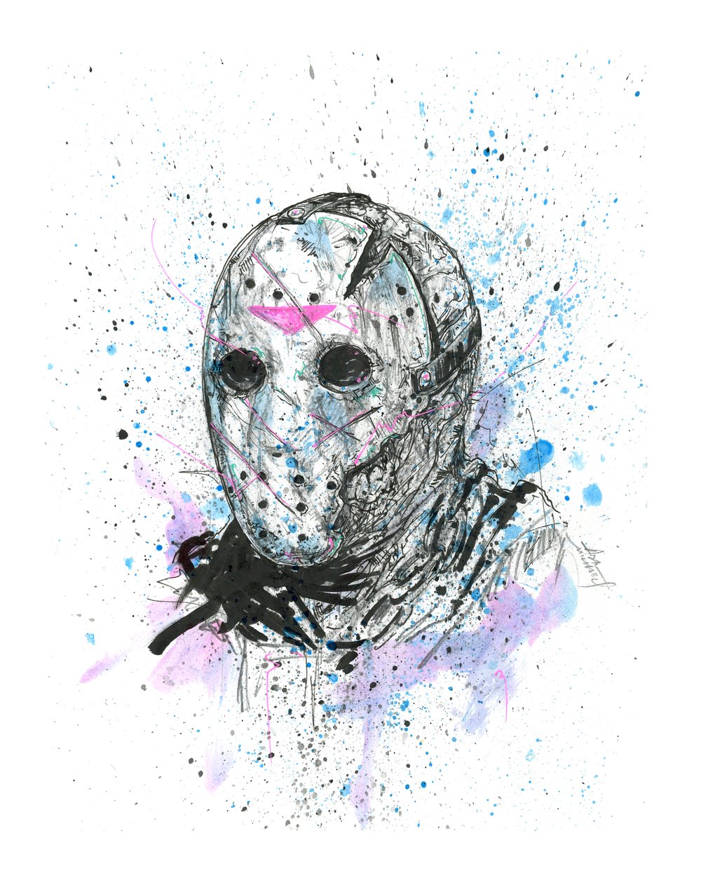 Neon Nightmares 3 Art Print - Ghostface, Pinhead, Jason, Freddy | Adam ...
