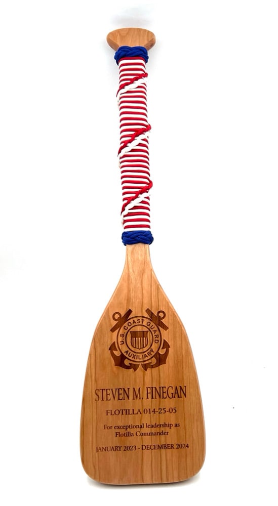 USCG Auxiliary Paddle | Wild Laser Engraving