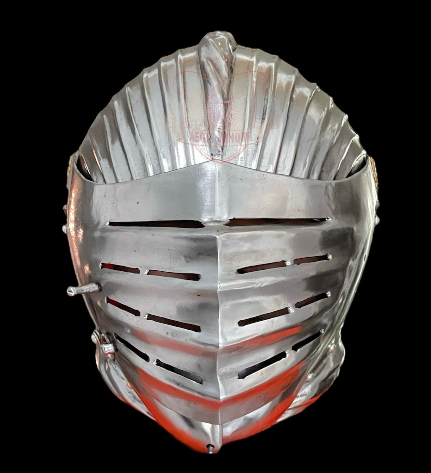 German Maximillian armet helmet - Mild steel | Aegis Armour