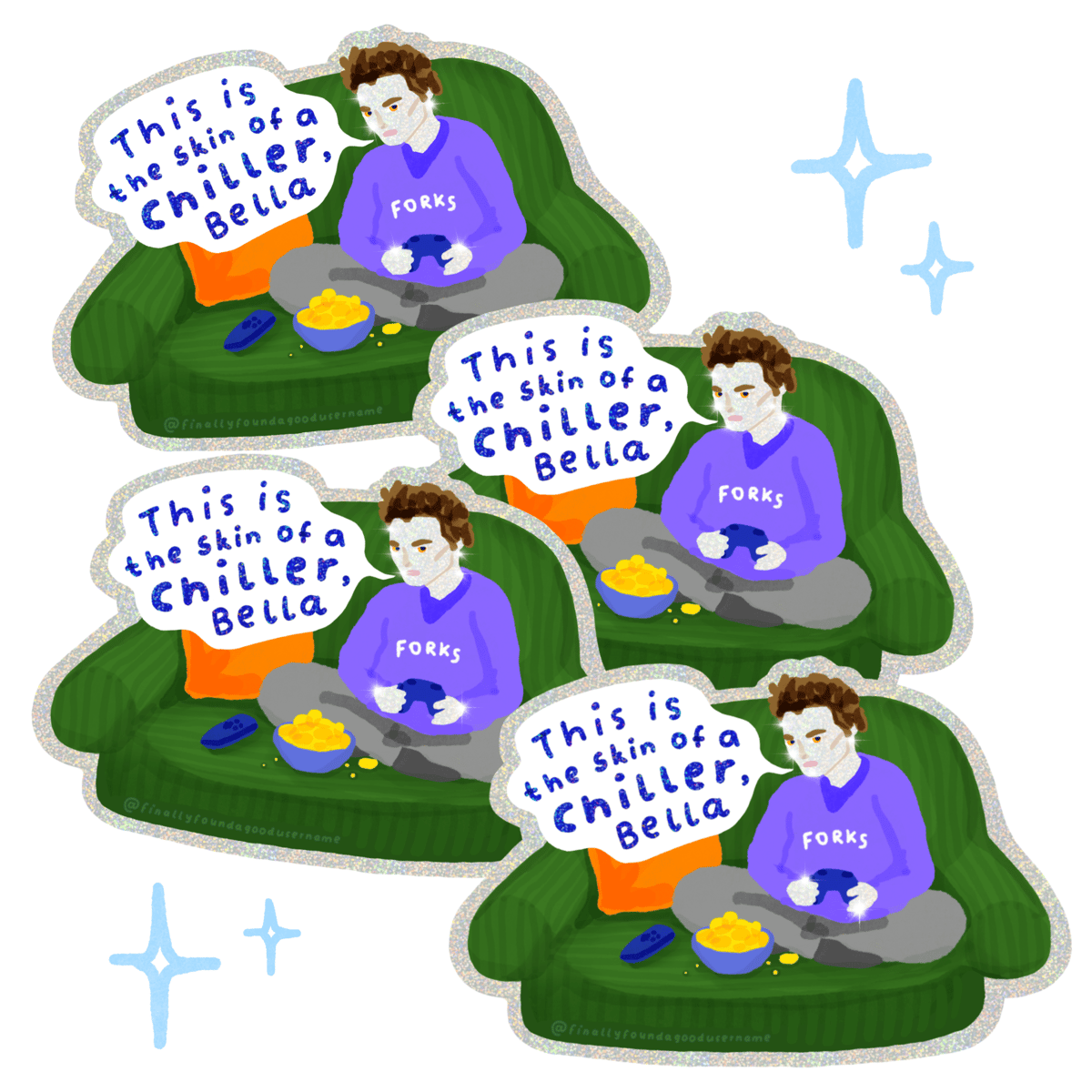 Skin of a Chiller Sticker(Glitzer) | finallyfoundagoodusername