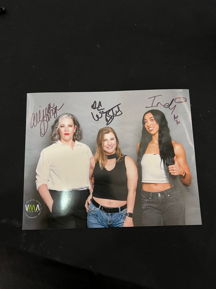 Indi x Allison Danger x Leva Bates signed 8x10 #2 | Indi Wrestling