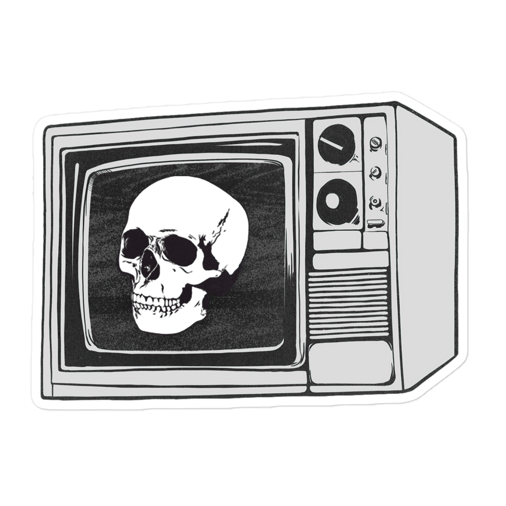 TV SKULL - STICKER | mainline01