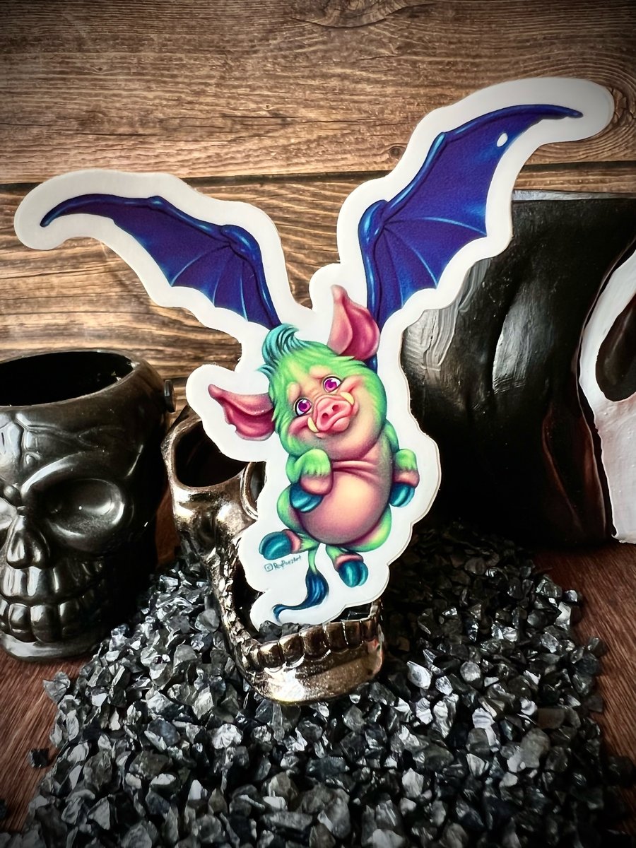 Piggy Bat (sticker) | Rey Paez