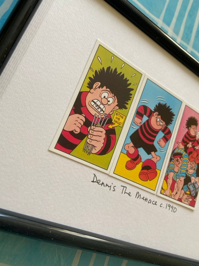 The Dandy Beano Collection c 1990, framed vintage cards | Lorna Kyle