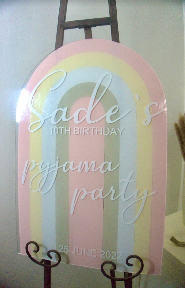Rainbow Birthday Sign | Save The Date Decor